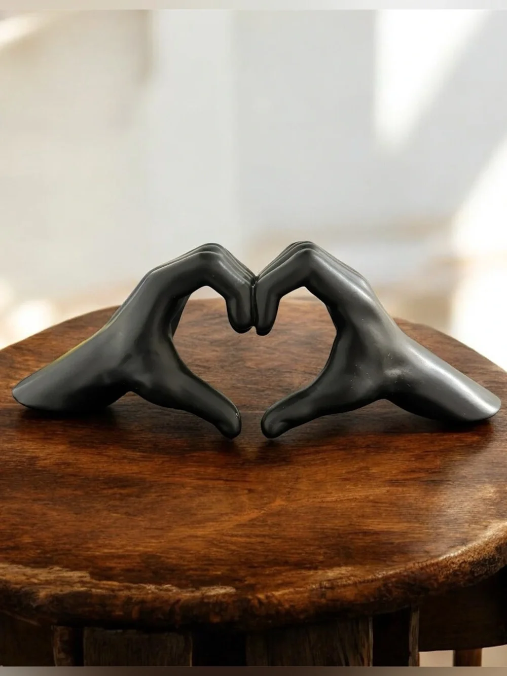 Amazon | Accents | Black Hand Heart Sculpture | Poshmark